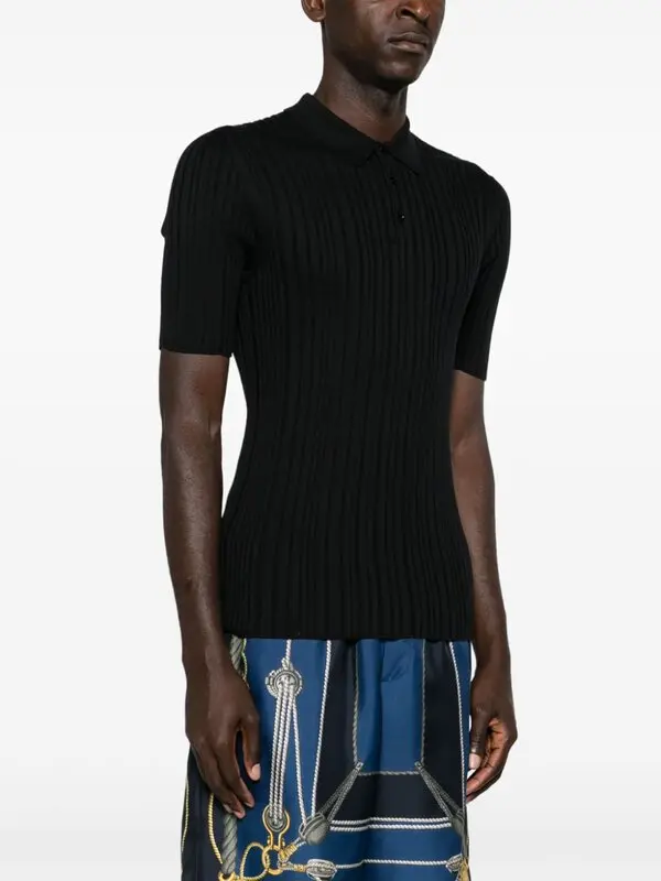 Dolce & Gabbana Ribbed-knit Polo Shirt