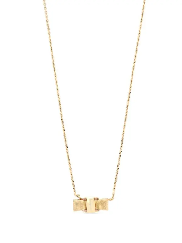FERRAGAMO Vera Bow Pendant Necklace - Gold
