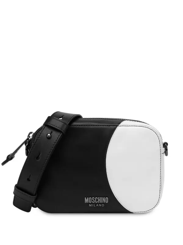 Moschino Leather Shoulder Bag - Black