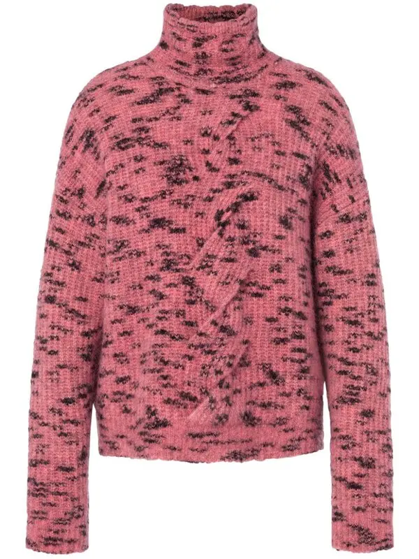 Moschino Roll-neck Cable-knit Jumper