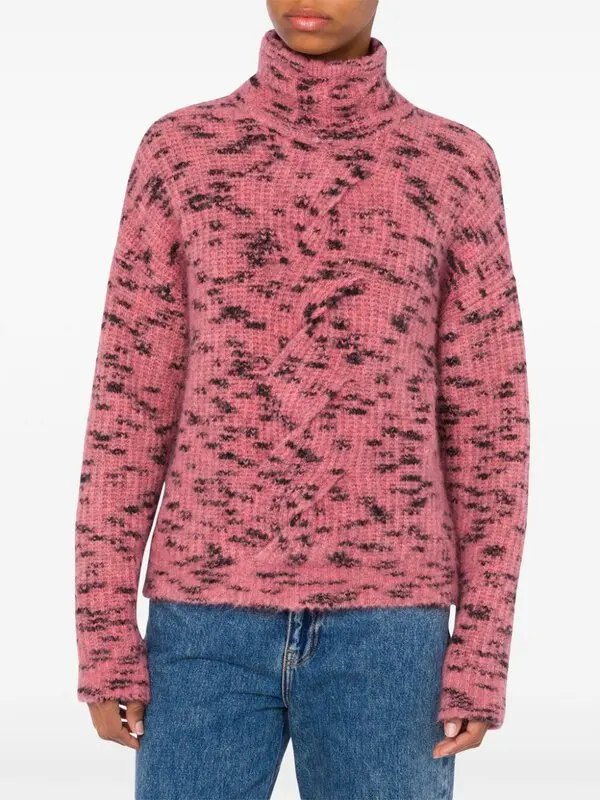 Moschino Roll-neck Cable-knit Jumper
