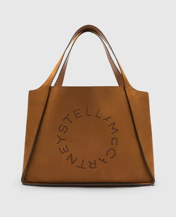 Stella McCartney Logo Tote Bag - Brandy