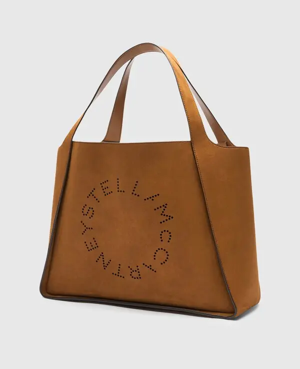 Stella McCartney Logo Tote Bag - Brandy