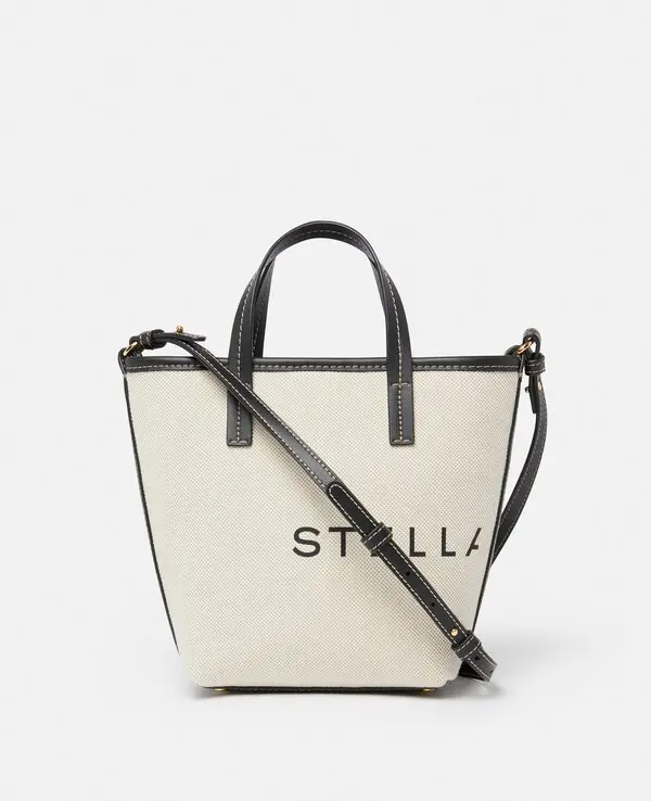 Stella McCartney Logo Canvas Crossbody Tote Bag