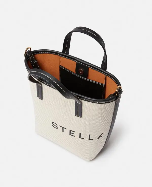 Stella McCartney Logo Canvas Crossbody Tote Bag