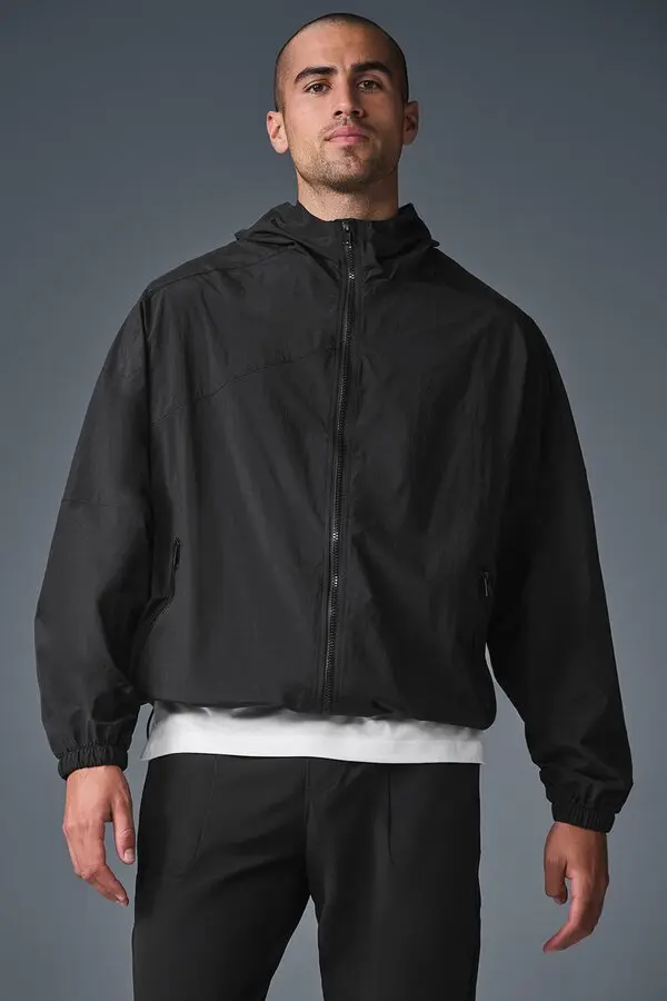 Alo Yoga Vantage Nylon Ripstop Track Jacket - Black