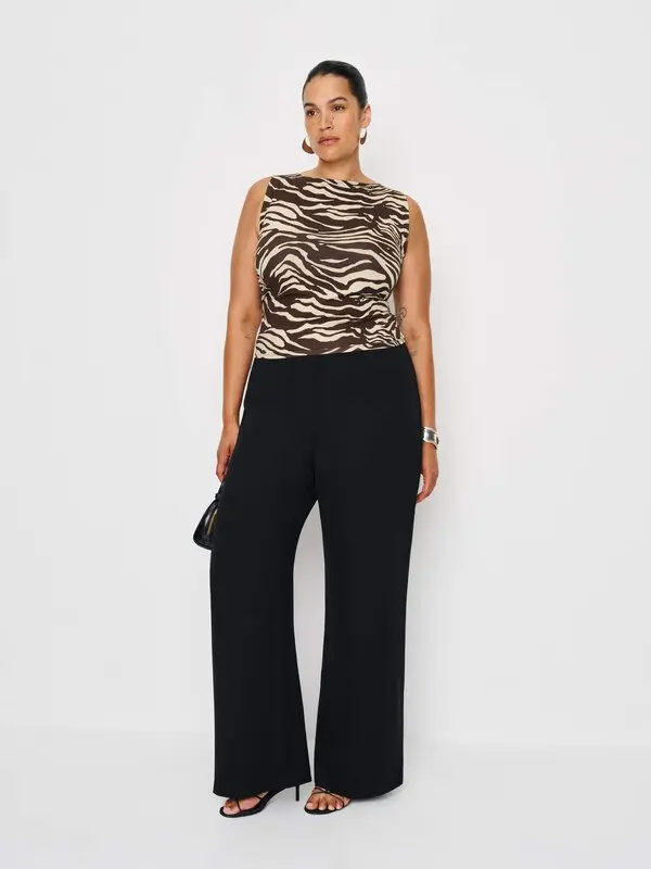 REFORMATION Dusk Knit Top Es - Brown