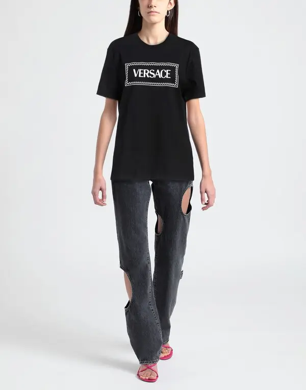 Versace T-shirt With Embroidered Logo