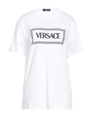Versace T-shirt With Embroidered Logo - White