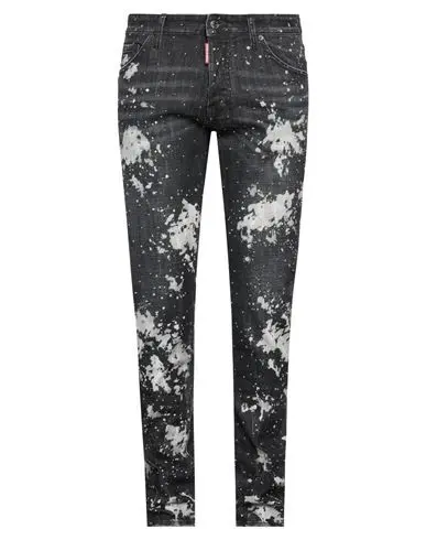 Dsquared2 Straight-leg Jeans With Studded Logo - Black