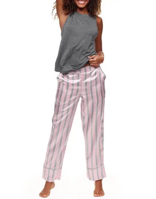 ADORE ME Alania Tank & Pants Pajama Set - Stripe Pink
