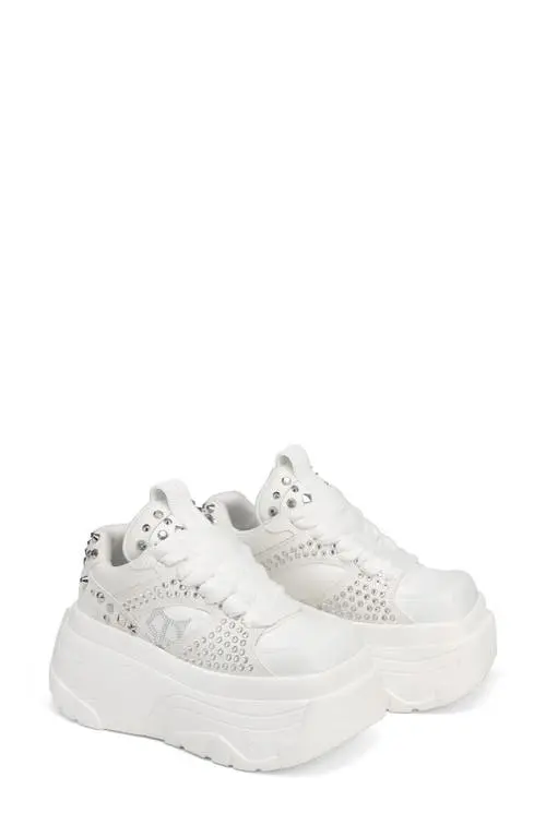 NAKED WOLFE Fantasy" Crystal Embellished Platform Sneakers