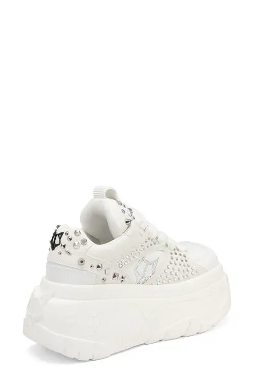 NAKED WOLFE Fantasy" Crystal Embellished Platform Sneakers