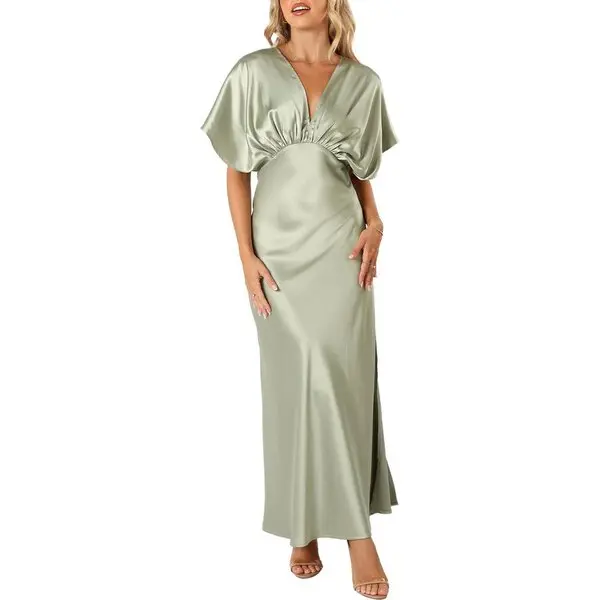PETAL & PUP Ricki Satin Gown