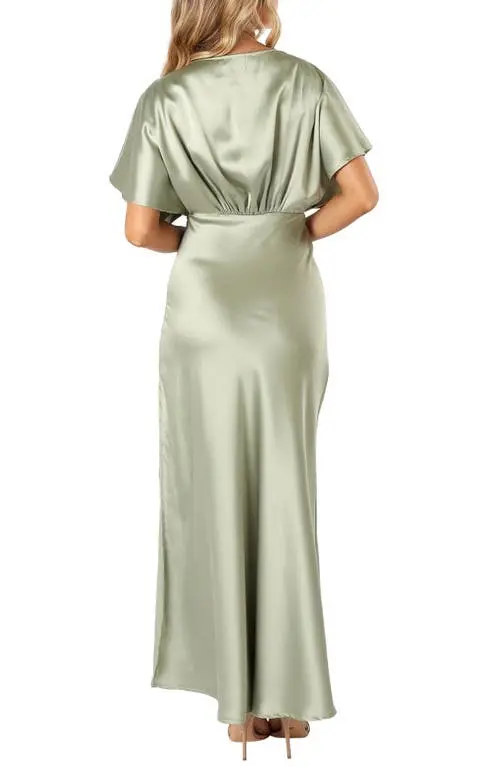 PETAL & PUP Ricki Satin Gown