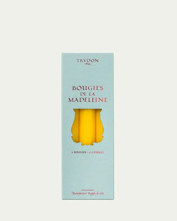 TRUDON Madeleine Yellow Taper Candles, Set Of 6 - One-color