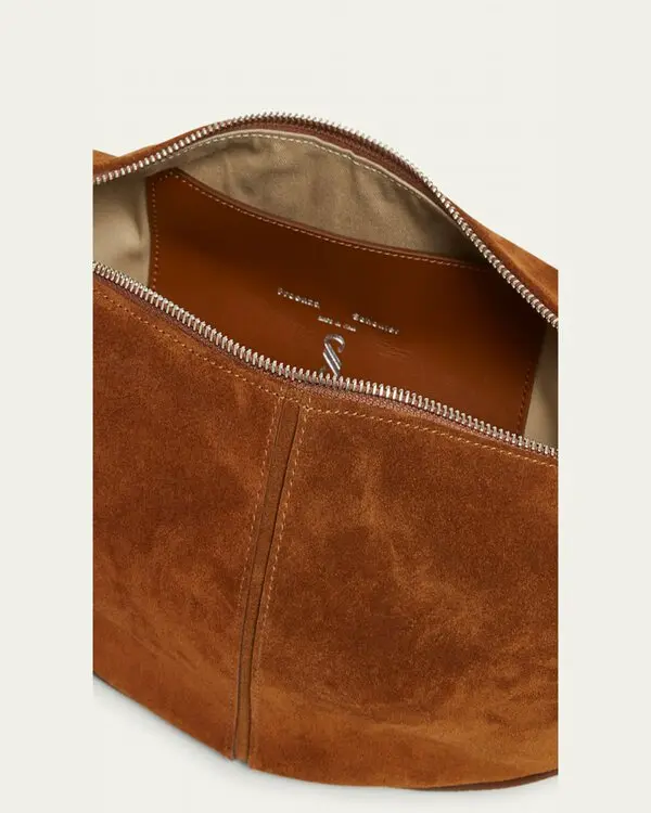 Proenza Schouler Slide Suede Shoulder Bag - Saddle