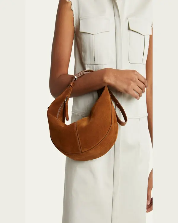 Proenza Schouler Slide Suede Shoulder Bag - Saddle