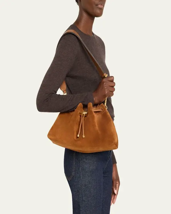 JIMMY CHOO The Cinch Shoulder Bag - Tan/light Gold