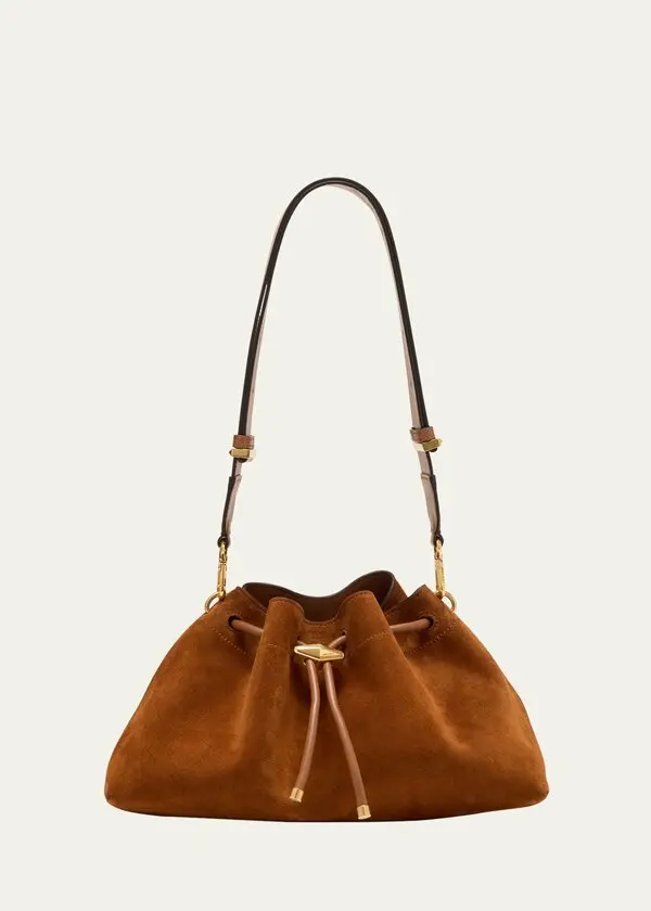JIMMY CHOO The Cinch Shoulder Bag - Tan/light Gold