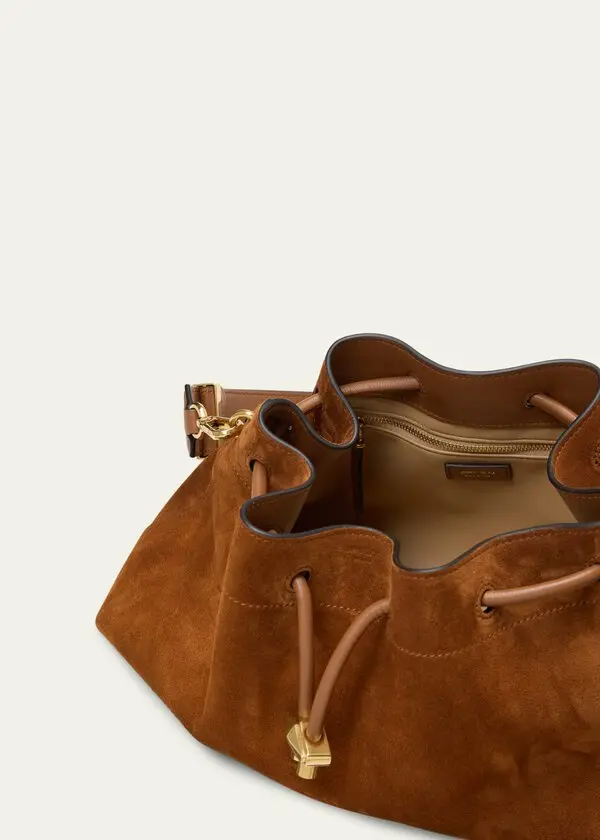 JIMMY CHOO The Cinch Shoulder Bag - Tan/light Gold