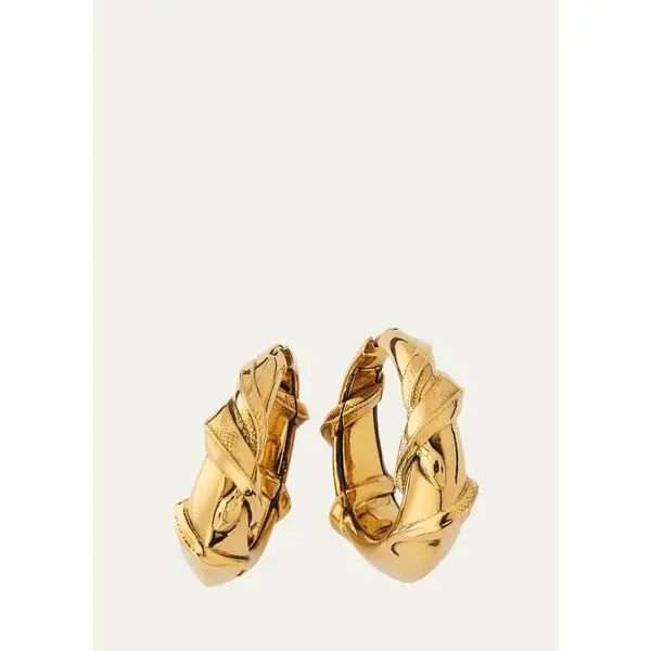 Alexander McQueen Snake Hoop Earrings