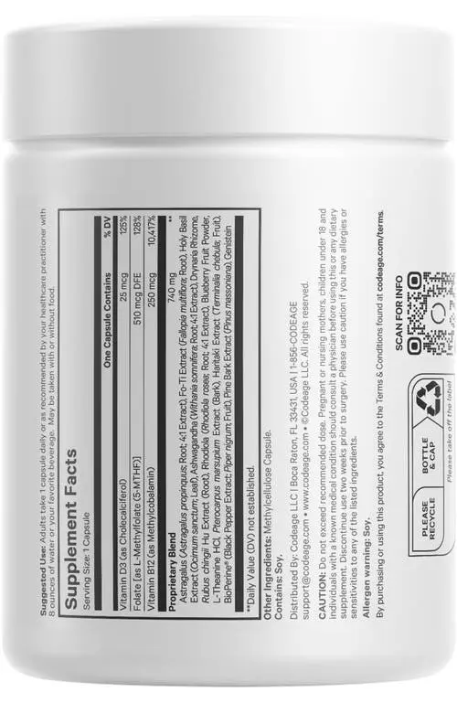 CODEAGE Ultra Life Telomeres Folate 5-mthf
