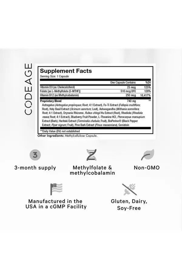 CODEAGE Ultra Life Telomeres Folate 5-mthf