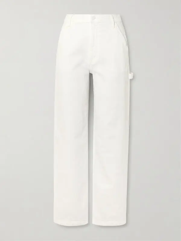MOTHER The Stud Finder Sneak High-rise Straight-leg Jeans
