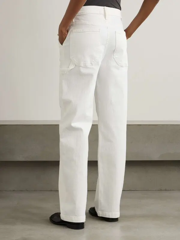 MOTHER The Stud Finder Sneak High-rise Straight-leg Jeans