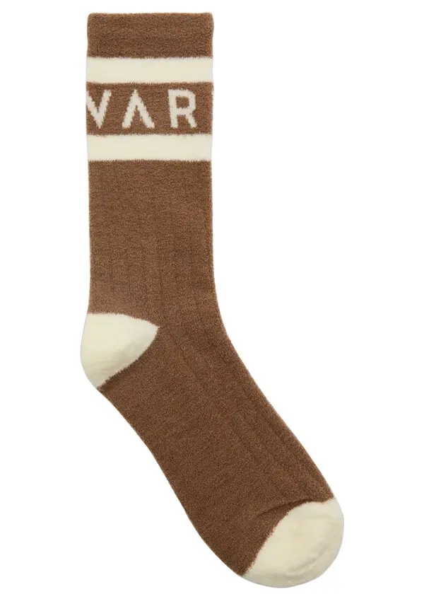 Varley Spencer Logo Terry Socks - Brown