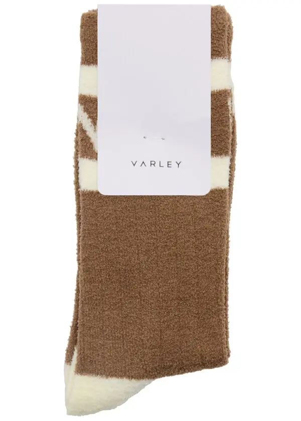 Varley Spencer Logo Terry Socks - Brown