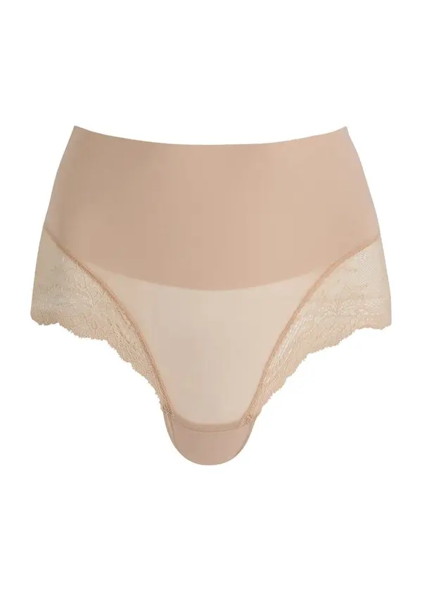Spanx Undie-tectable Lace-trimmed Seamless Briefs - Nude