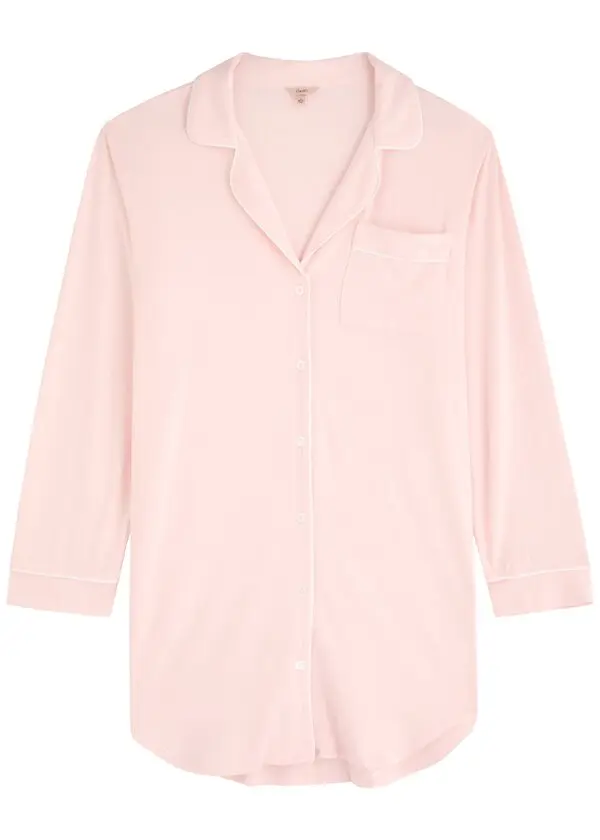 Eberjey Gisele Jersey Night Shirt Dress - Pink