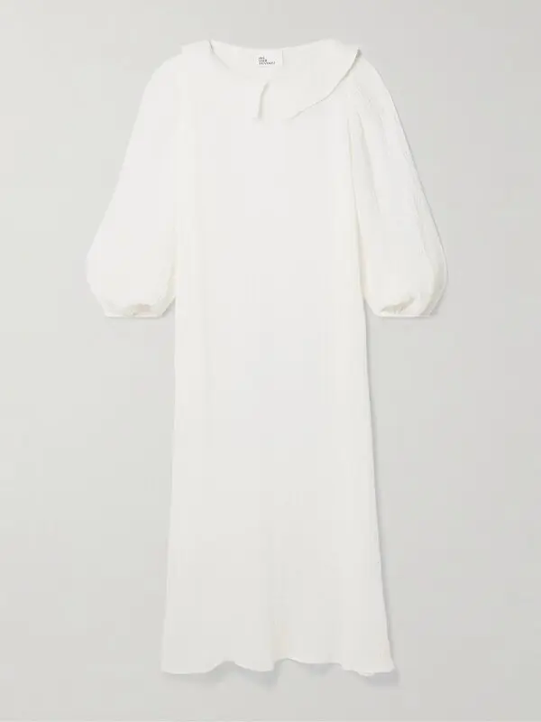 Lisa Marie Fernandez Mia Linen-blend Gauze Maxi Dress - White