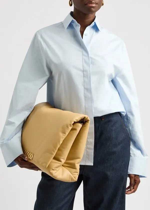 Victoria Beckham Puffy Jumbo Chain Leather Shoulder Bag