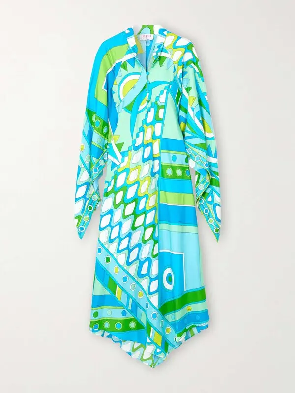 Emilio Pucci Printed Silk-twill Kaftan