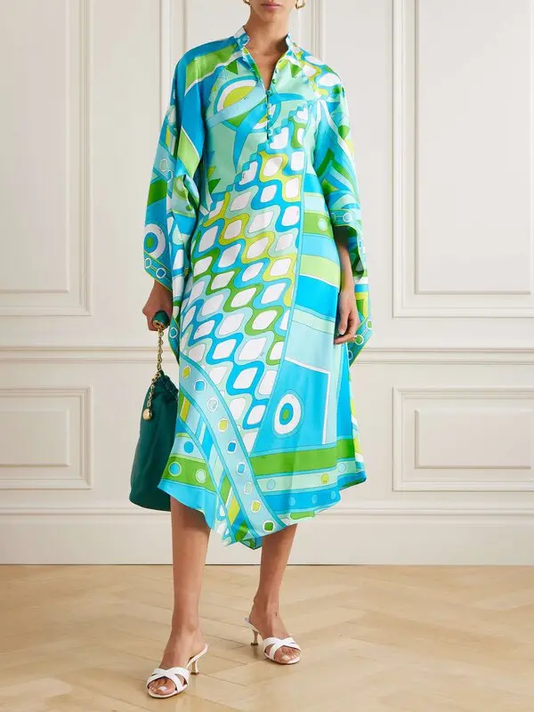 Emilio Pucci Printed Silk-twill Kaftan