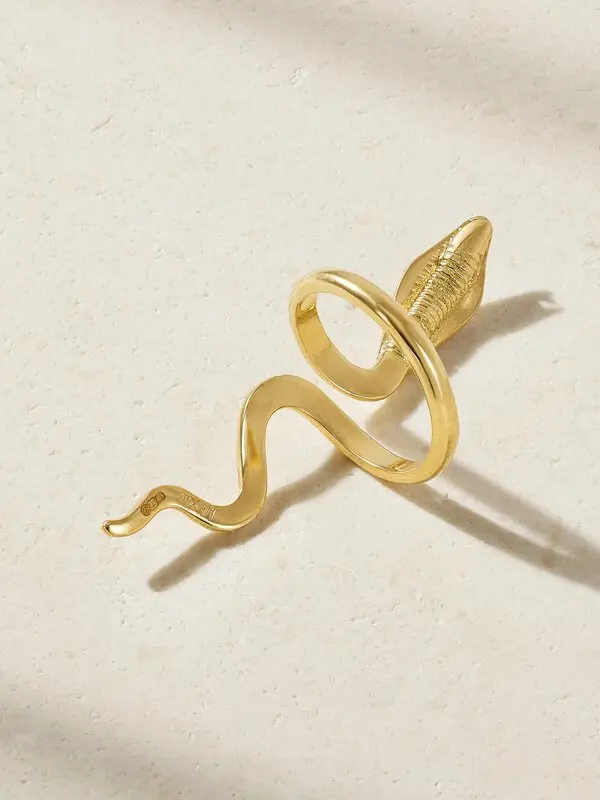 Ileana Makri Cobra 18-karat Diamond Ring - Gold