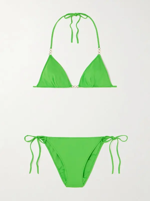 LIDO Sessantaquattro Chain-embellished Bikini - Green