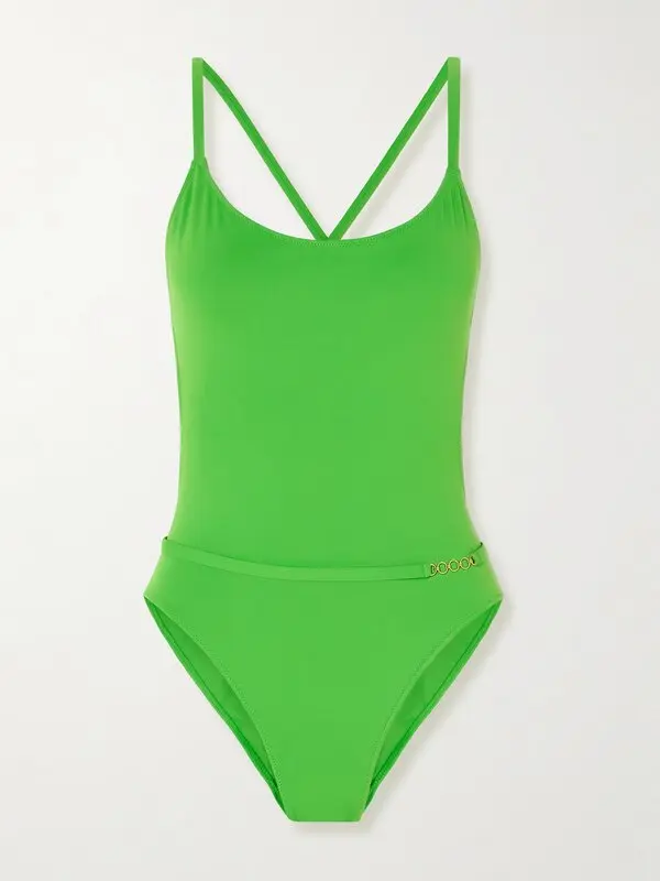 LIDO Sessantotto Chain-embellished Swimsuit - Green