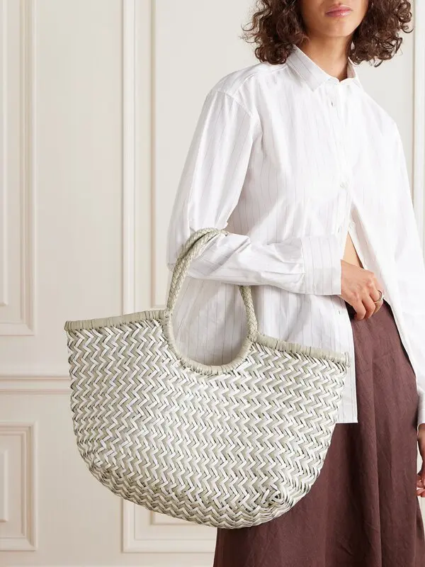 Dragon Diffusion Nantucket Large Woven Leather Tote