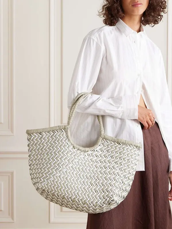 Dragon Diffusion Nantucket Large Woven Leather Tote