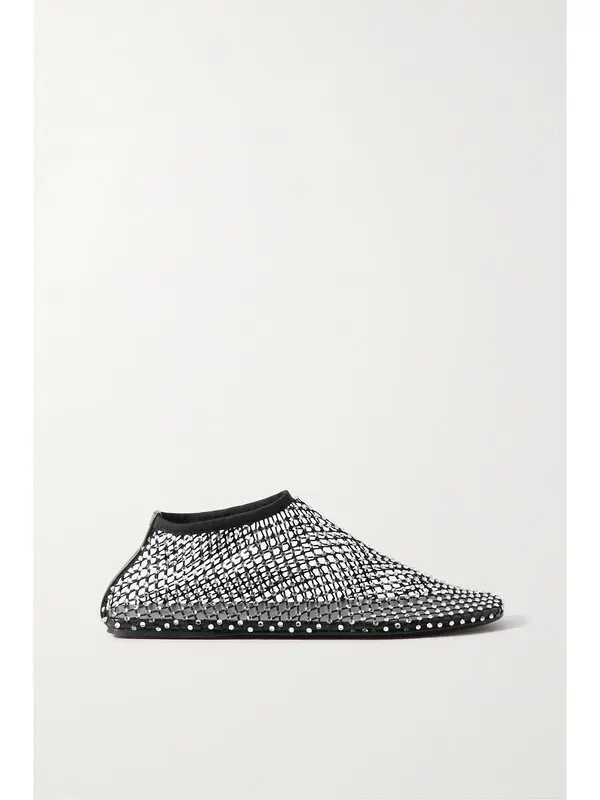 Christopher Esber Minette Crystal-embellished Ballet Flats - Black