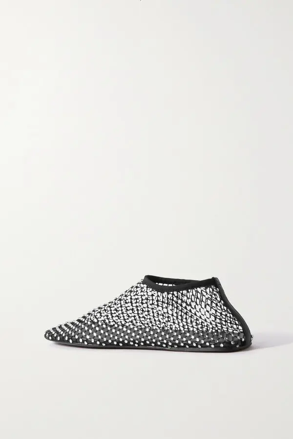 Christopher Esber Minette Crystal-embellished Ballet Flats - Black