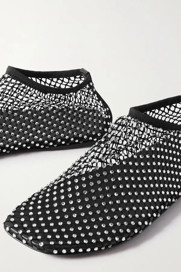 Christopher Esber Minette Crystal-embellished Ballet Flats - Black