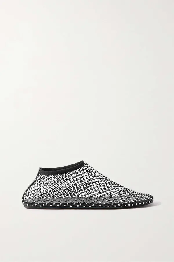 Christopher Esber Minette Crystal-embellished Ballet Flats - Black