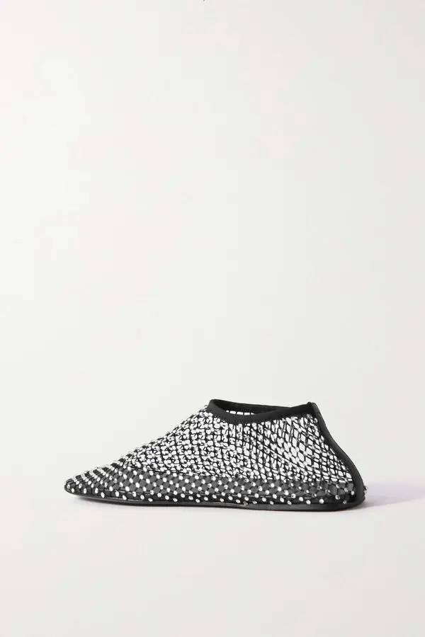Christopher Esber Minette Crystal-embellished Ballet Flats - Black