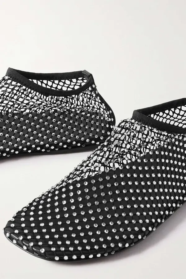 Christopher Esber Minette Crystal-embellished Ballet Flats - Black