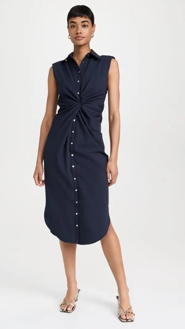 slim fit dress slacks Dress The Population Women's Catalina Fit & Flare Dress - Sage main image 1